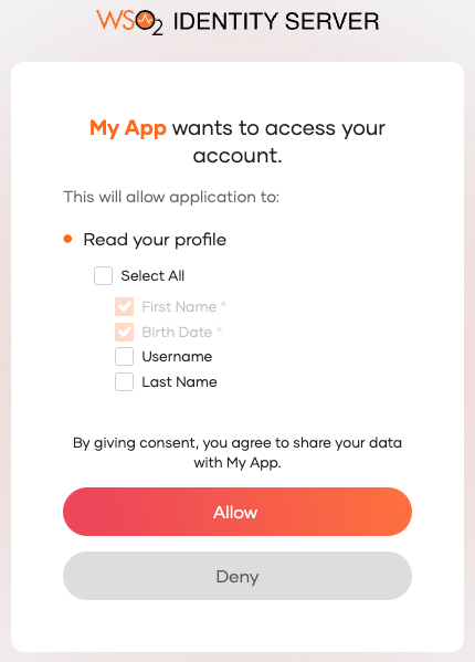 Manage consent for user attributes - WSO2 Identity Server