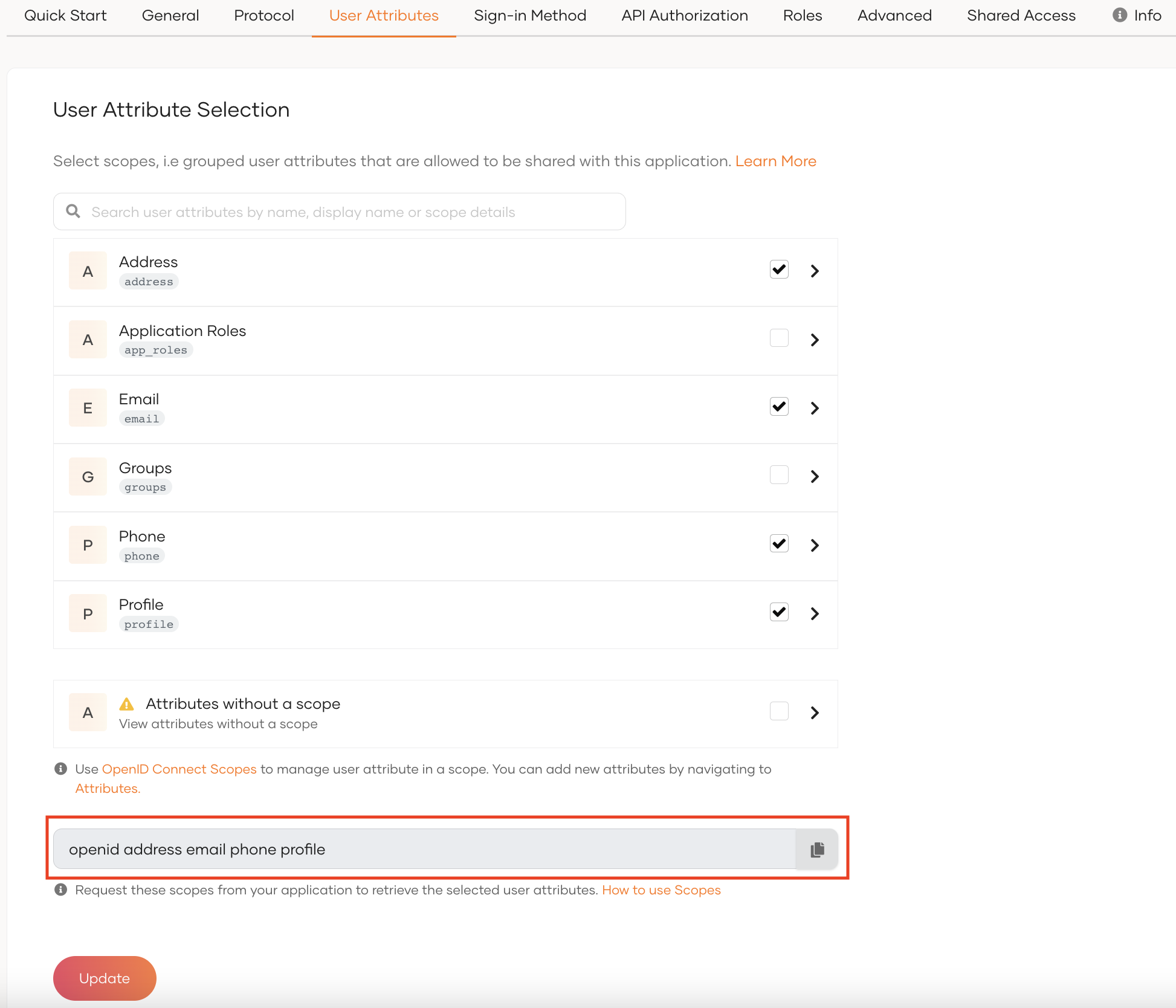 OIDC scopes - WSO2 Identity Server