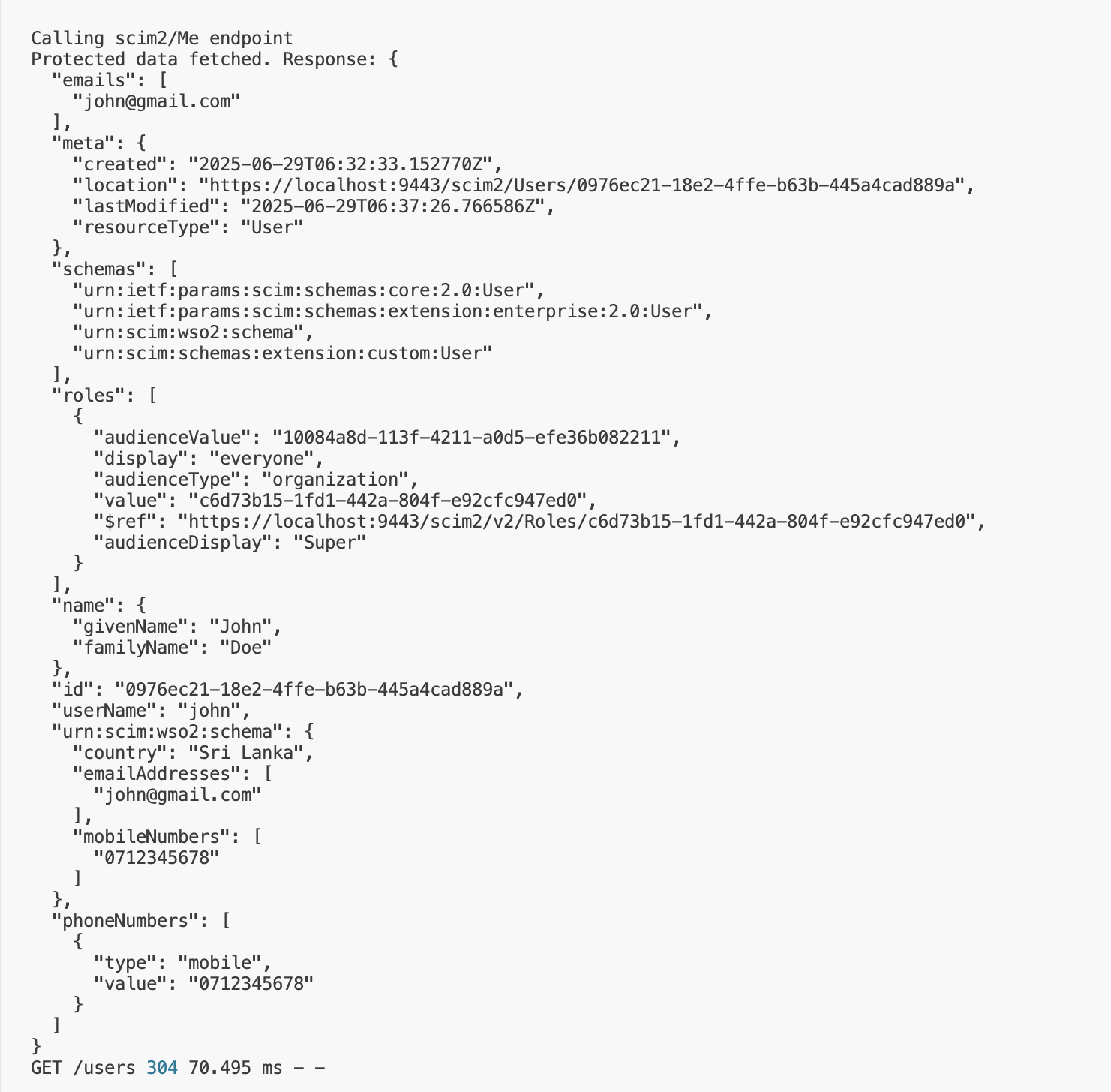Accessing protected API - WSO2 Identity Server