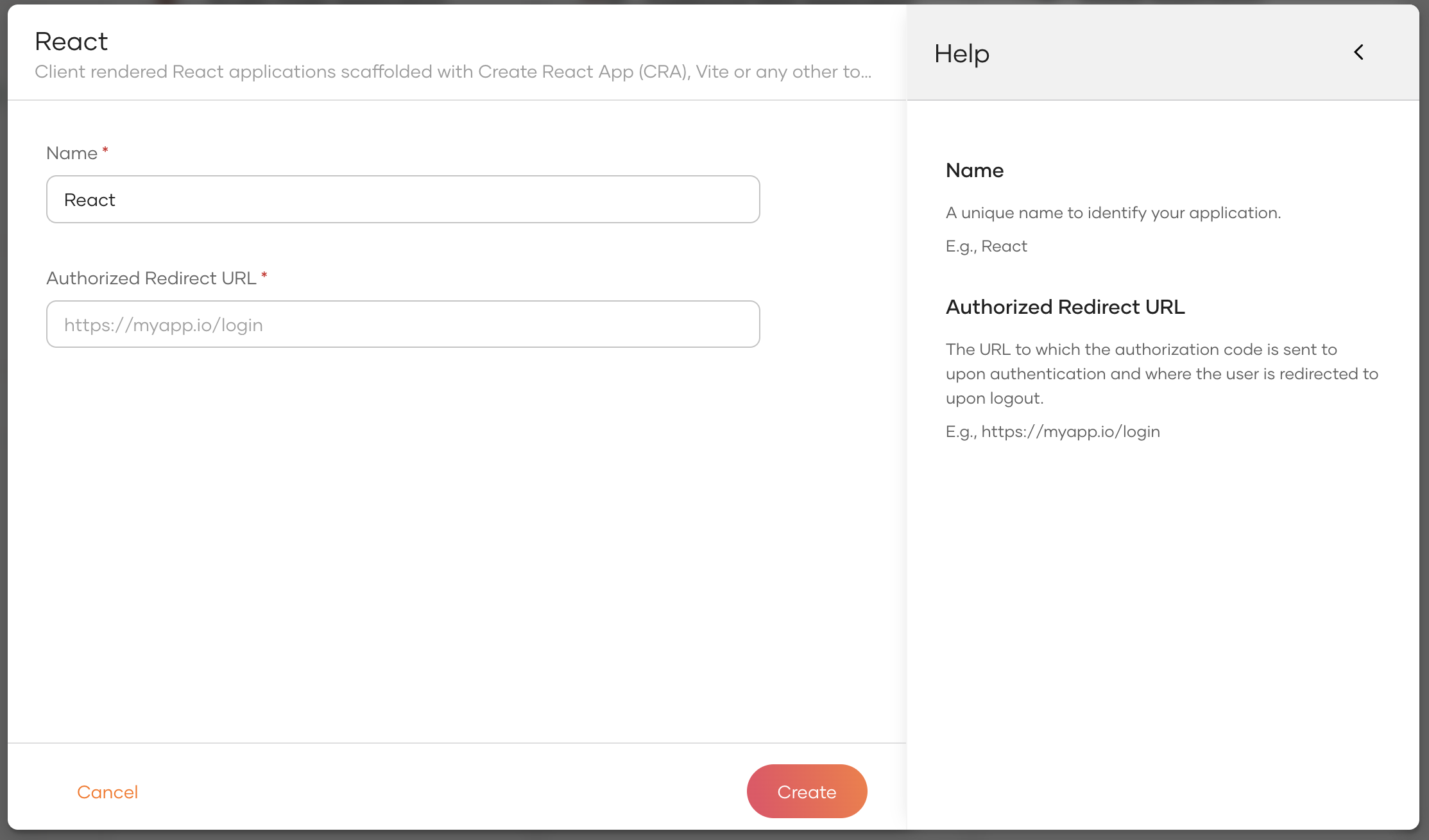 Register a React app - WSO2 Identity Server