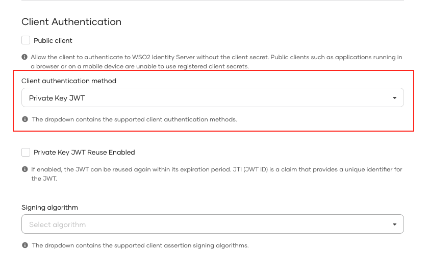 Private key JWT - WSO2 Identity Server