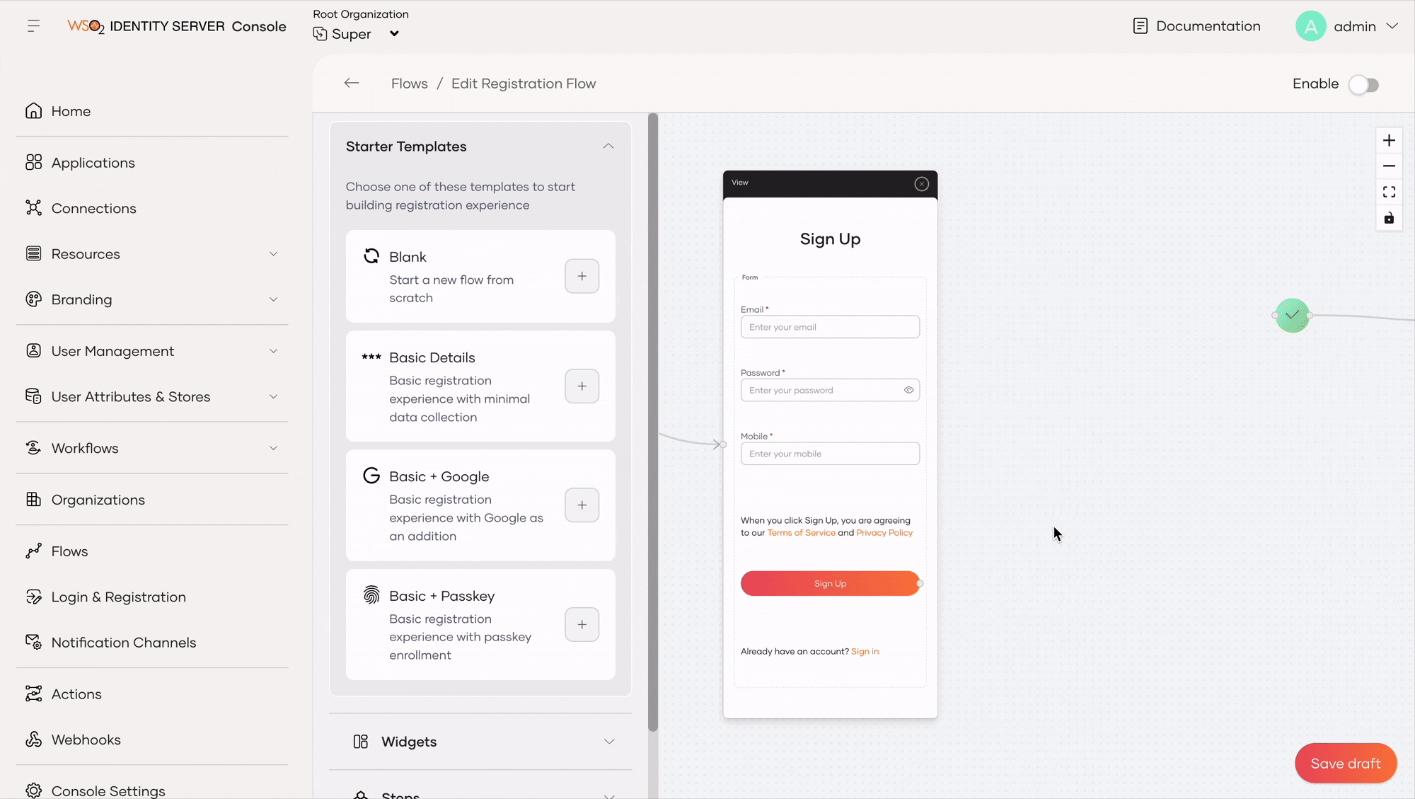 Self Registration - WSO2 Identity Server