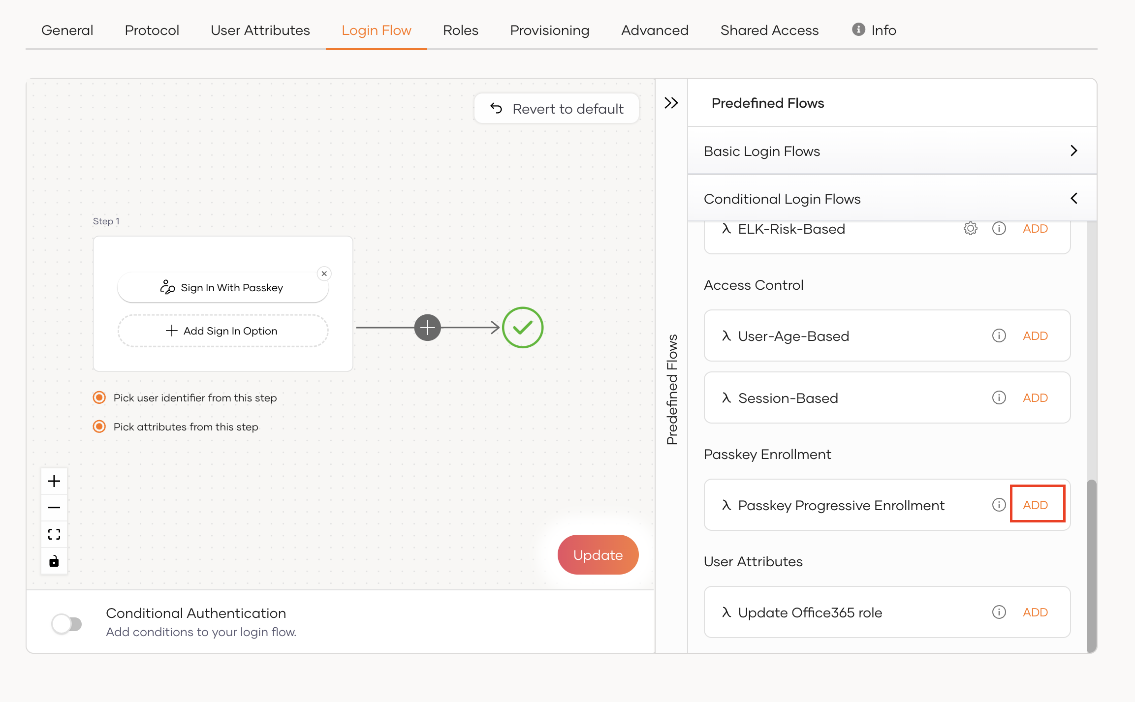 Add passkey progressive enrollment - WSO2 Identity Server