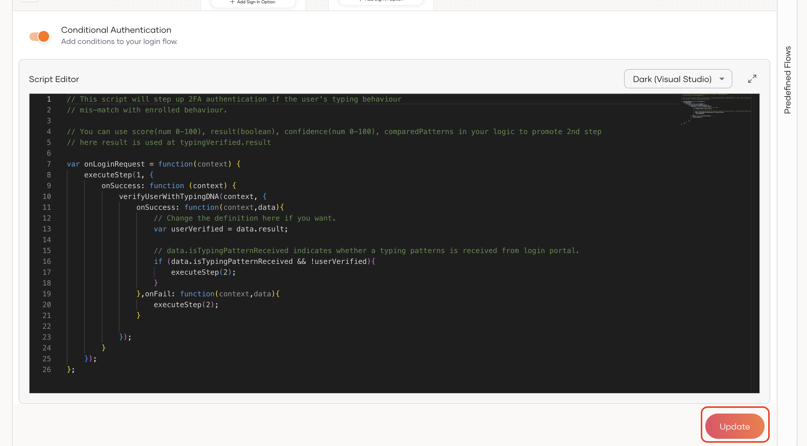 MFA based on TypingDNA - WSO2 Identity Server